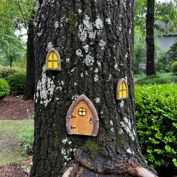 Fairy Door and Windows for Trees Glow in the Dark Fairy Tree Door Fairy ...