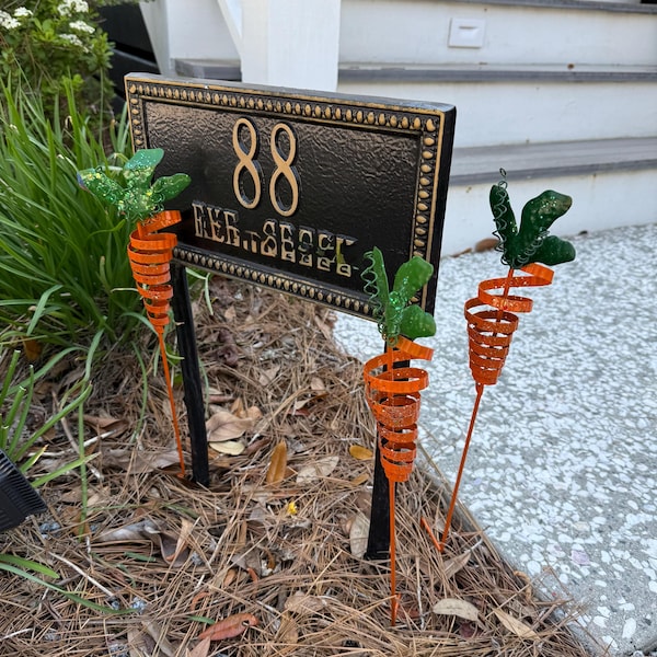 ONE 13" CONEFLOWER Assorted Colors Flower Pot Stake/blue Orange Red ...