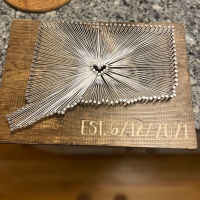 Connecticut String Art, Connecticut Wood Sign, Connecticut Nail Art ...