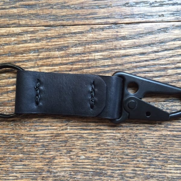 Handmade Leather Keychain/ HK Hook Keyring/ Leather Keyfob/ Leather ...