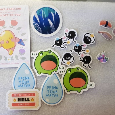 Water Sticker Drink Your Water Waterproof Stickers for Water Bottles - Etsy