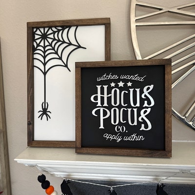 Hocus Pocus Co. Sign, Witches Wanted Apply Within, 3D, Farmhouse Sign ...