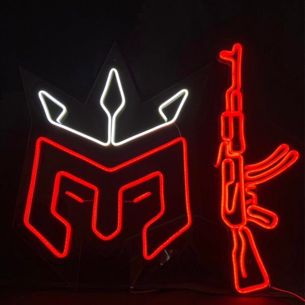 AK47 - LED Neon Sign, Interior Decor, Room Decor, Wall Decor, Custom ...