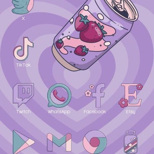 Y2K Aesthetic Icon Pack for Ios, Android & Tablet Wallpapers Widgets ...