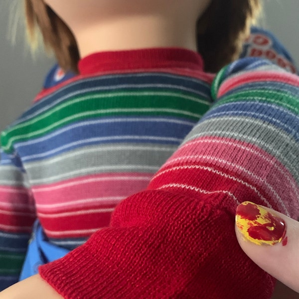 Custom Chucky Doll Costume: Replica Sweater & Overalls - Etsy