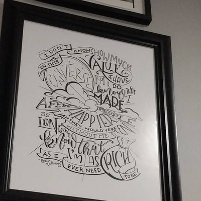 Robin Williams Quote Hand Lettered - Etsy