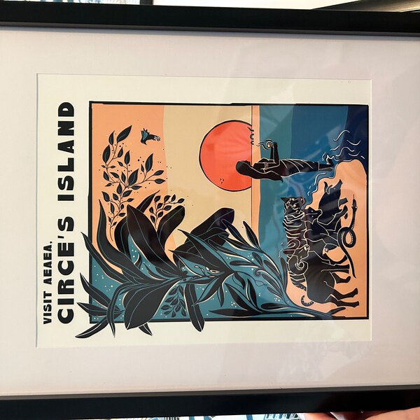 Circe's Island Aeaea Print, Circe Book Inspired Print, Greek Mythology ...