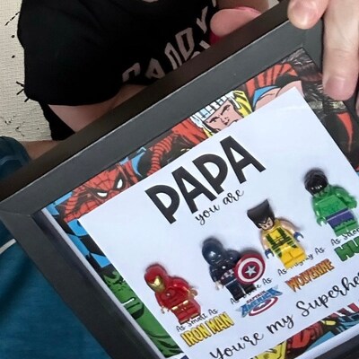 Father's Day Superhero Frame Superhero Father's Day - Etsy