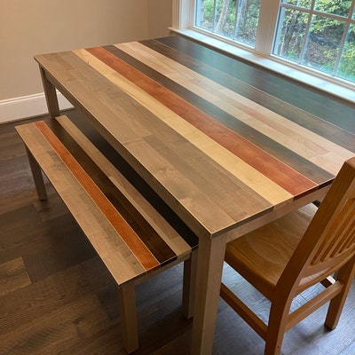 Solid Wood Dining Table the Quillton Farmhouse Kitchen Table Small ...