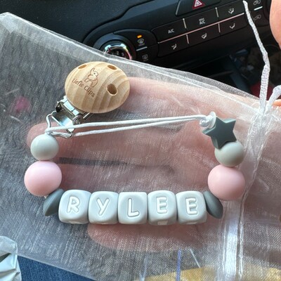 Pacifier Clip Personalized, Baby Shower Gift, Baby Girl Gift, Baby Boy ...