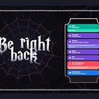 Cute Spider Overlays Pack Twitch Stream Package Animated Black Baby ...