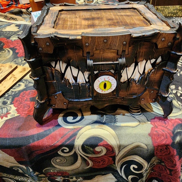 Mimic Monster Chest: Laser Cut Files (SVG, PDF, CDR) - Etsy