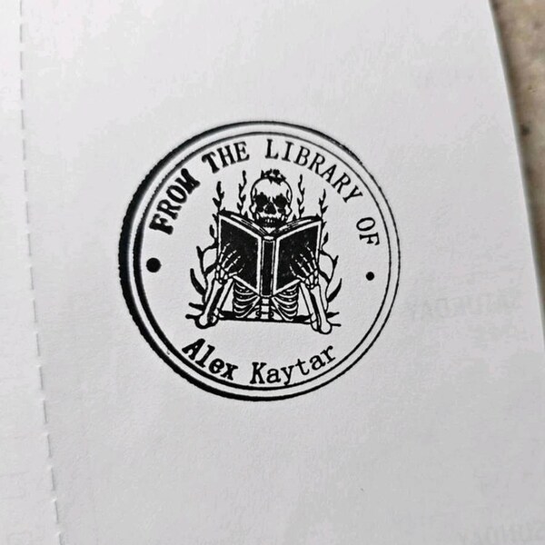 From the Library of Stamp, Library Stamp, Personalized Book Stamp ...