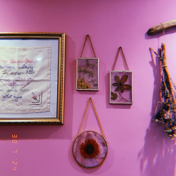 Custom Large Floating Frame in Teak Veneer, Pressed Flower Frames ...