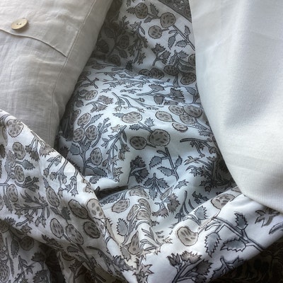 New Hand Block Print Cotton Flat Sheet Handmade Bed Sheet Hand Print Bedspread Blanket Bedding ...