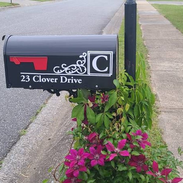 Mailbox Decal #10 - Custom Personalized Vinyl Mailbox Decal - SET OF 2 ...