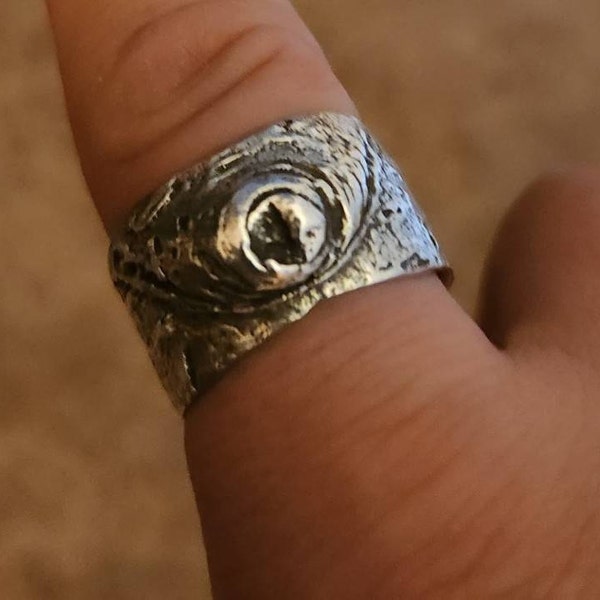 Burlap Collage Ring - Etsy