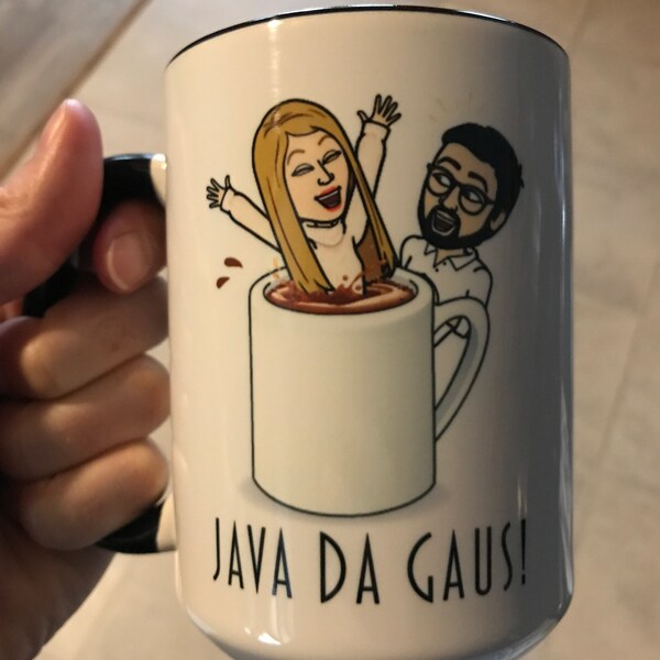 Personalized Bitmoji Coffee Mug: Custom Ceramic Mug, Coworker Gift - Etsy