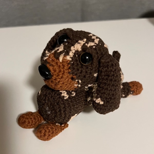Dapple Dachshund Dog Amigurumi Crochet Pattern, PDF File Format ...