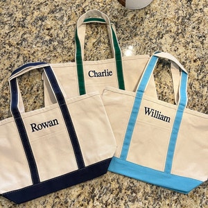 Monogrammed Canvas Tote Bag Monogram Tote Bag Personalized Canvas Tote ...