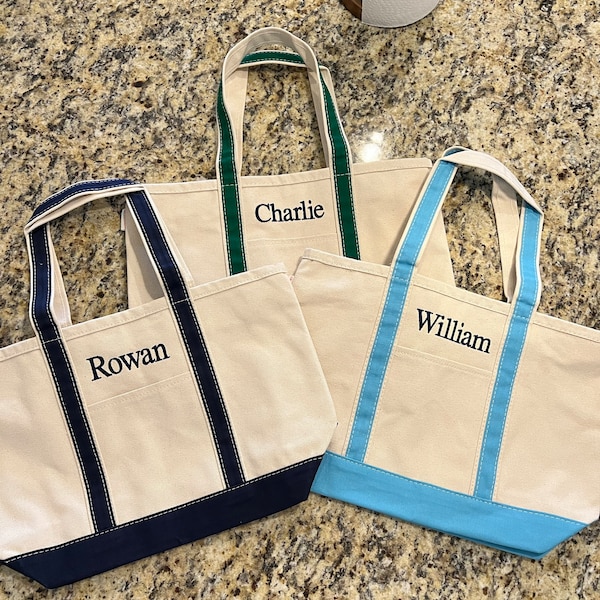 Monogrammed Canvas Tote Bag - Monogram Tote Bag - Personalized Canvas ...