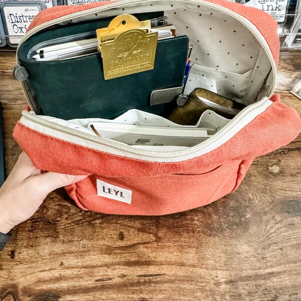 Canvas Zipper Pouch for A5 Notebook, A6 Zippered Planner Case, Journal ...
