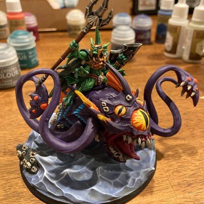 Mounted King of the Fishmen Dnd Miniature mermen King warrior ...