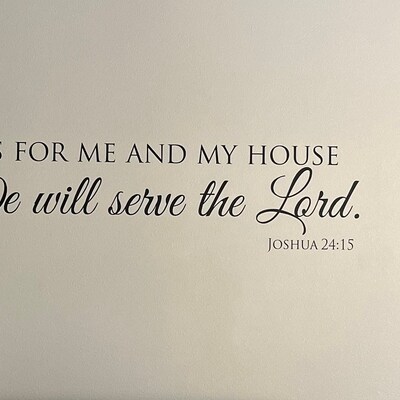 As for Me and My House Wall Decals Quotes Christian Wall Art Scripture ...