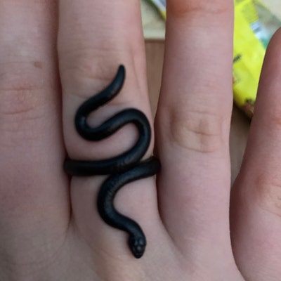 Cool Black OR Green OR Purple Snake Ring / Cool Adjustable Ring ...