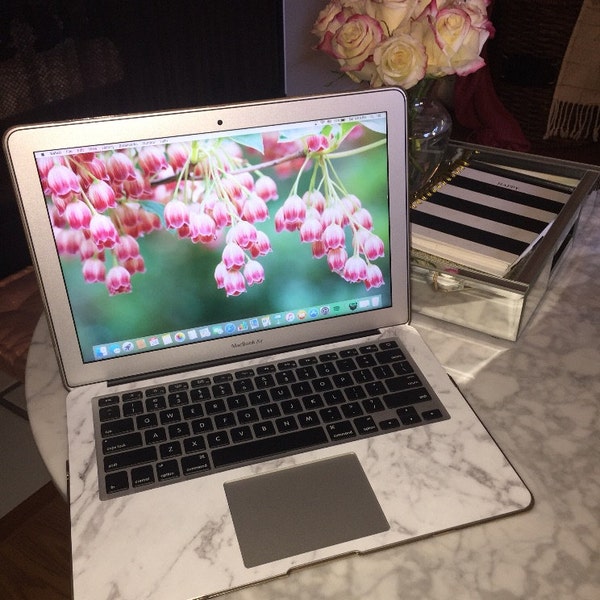 White Marble Inner Skin, Inside Skin for Macbook, Tech Accessory ...