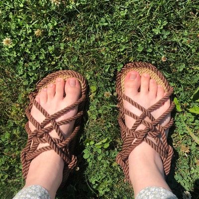 Rope Sandals / Free Ship / Hippie Style / Handmade / Womens - Etsy