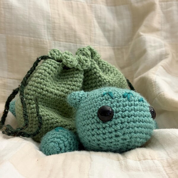 Crochet Pokemon Inspired Onion Frog Amigurumi Pattern: Fun Pouch PDF - Etsy
