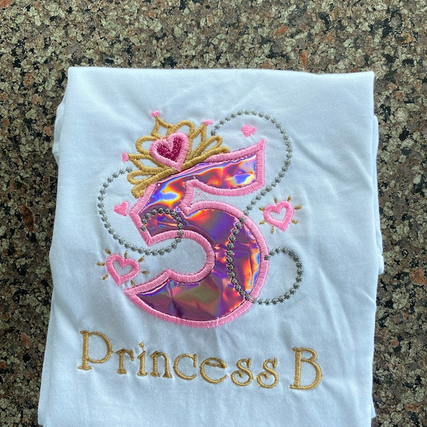 BX Princess Tiara + Pearls Numbers Set 0-9 Applique Machine Embroidery ...