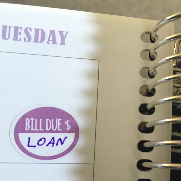 30 Bill Due Stickers Bill Due Planner Stickers Functional Stickers Icon ...