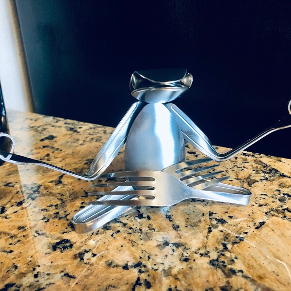 Meditating Frog Statue Yoga Sculpture Praying Frog Yogi Gifts Zen ...