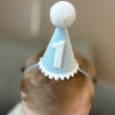 Baby Blue Birthday Party Hat, Birthday Party Hat, Boys First Birthday ...