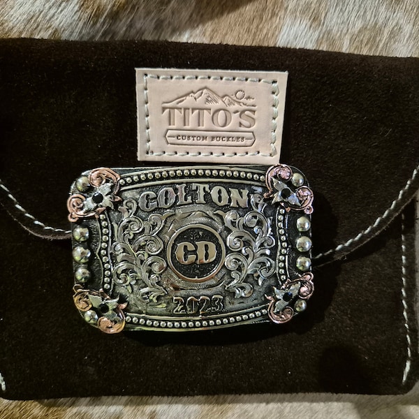 Trophy Western Belt Buckle - Custom Made - German Silver - Hand ...