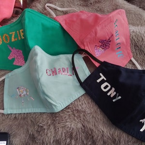 Personalized Kids Face Mask | Etsy