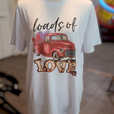 Valentines Sublimation, Loads of Love Sublimation Design, Red Vintage ...