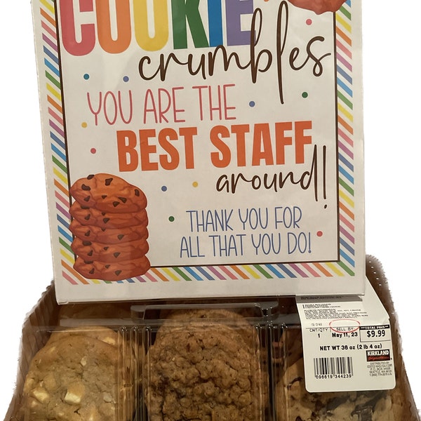 Cookies Teacher Appreciation Table Sign,no Matter How the Cookie ...