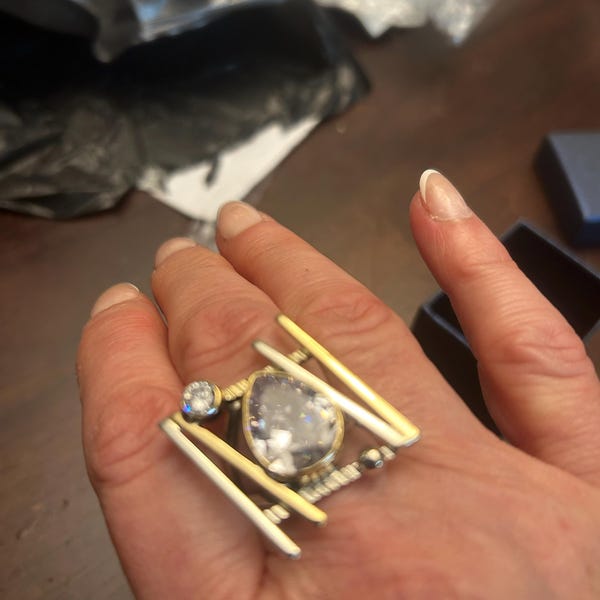 Solitaire Silver Ring, One Stone CZ Ring, Cubic Zircon Ring, Old Style ...