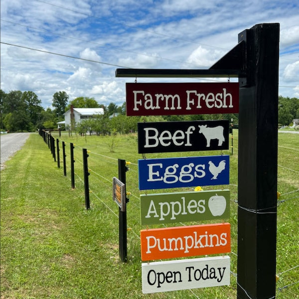 Farm Stand Sign | Custom Farmers Market Signage | Roadside Natural ...