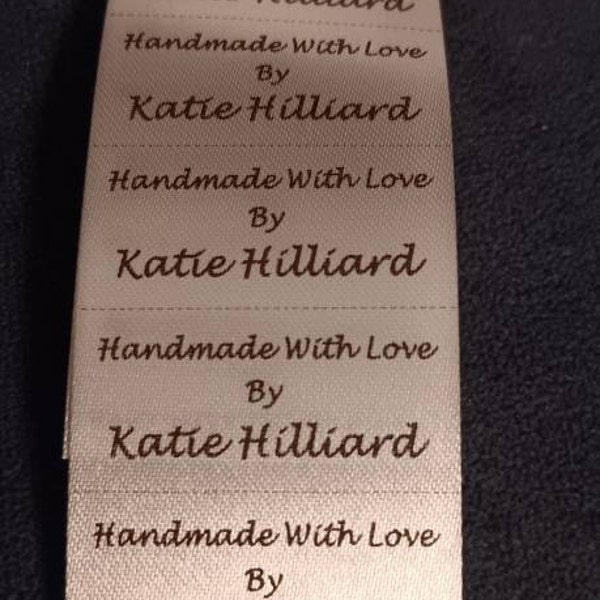 PREDESIGNED Custom Sewing Label Personalized LOGO Fabric Clothing Tag ...
