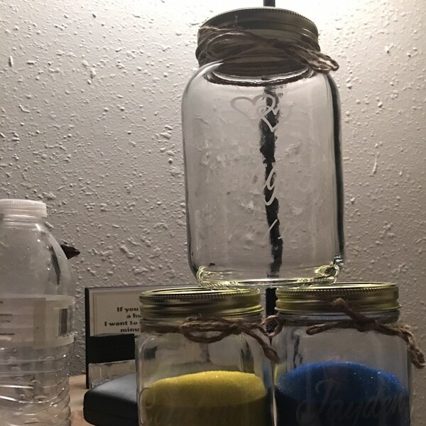 Unity Jars, Custom Unity Mason Jars, Sand Ceremony, Mason Jar Wedding ...
