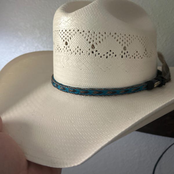 Tooled Leather Hat Band -3 Colors, Adjustable, Silver Buckle, Western ...