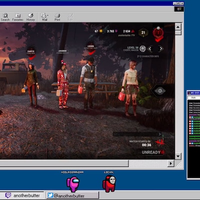 Windows 98 Retro Stream Layouts Retro Twitch Overlay Twitch Package PSD ...