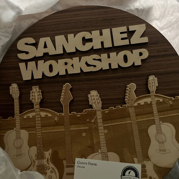 Custom Circular Dual Layer Wooden Sign. Engraved and Cut by Laser ...