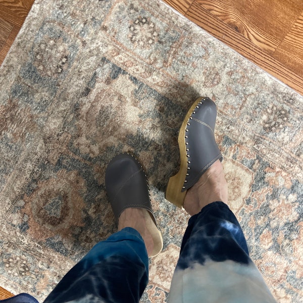 Leather Clogs With Studs Wooden Clogs Women Clogs Shoes With Studs ...