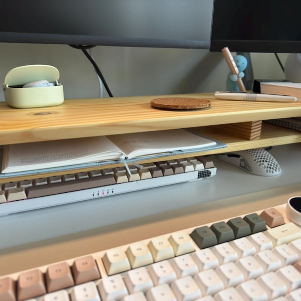 Large Maple Monitor Stand - Ergonomic Desk Riser, Home Office - Etsy