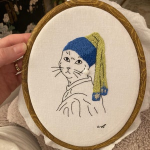PDF Alien Cat Embroidery Pattern Cat Embroidery Pattern Embroidery ...
